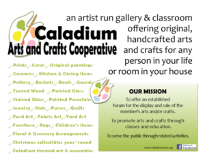 Mission Statement · Caladium Arts & Crafts Co-op